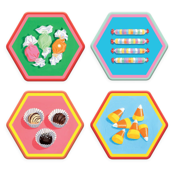 eeBoo Candy Little Hexagon Memory & Matching Game – Born Yesterday