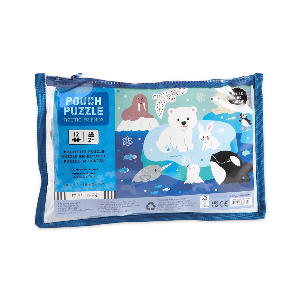 Mudpuppy Arctic Friends 12 Piece Pouch Puzzle – Born Yesterday
