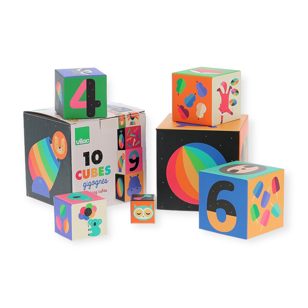 Vilac Andy Westface Rainbow Nesting & Stacking Cubes – Born Yesterday