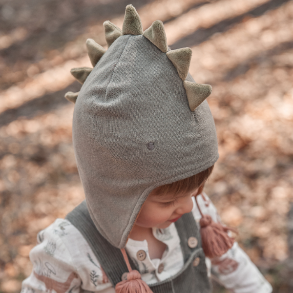 Elegant Baby Aviator Hat ~ Dinosaur – Born Yesterday