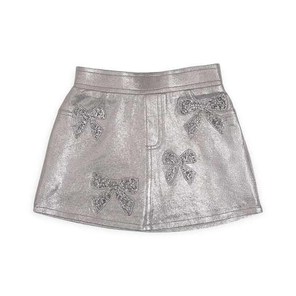 MIA New York Bows Puff Sleeve Top & Skirt Set ~ White/Silver – Born ...