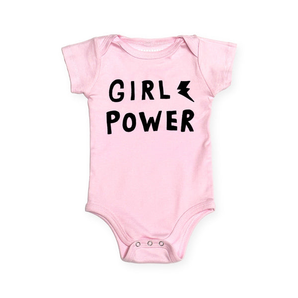 Orangeheat Girl Power Onesie ~ Pink – Born Yesterday