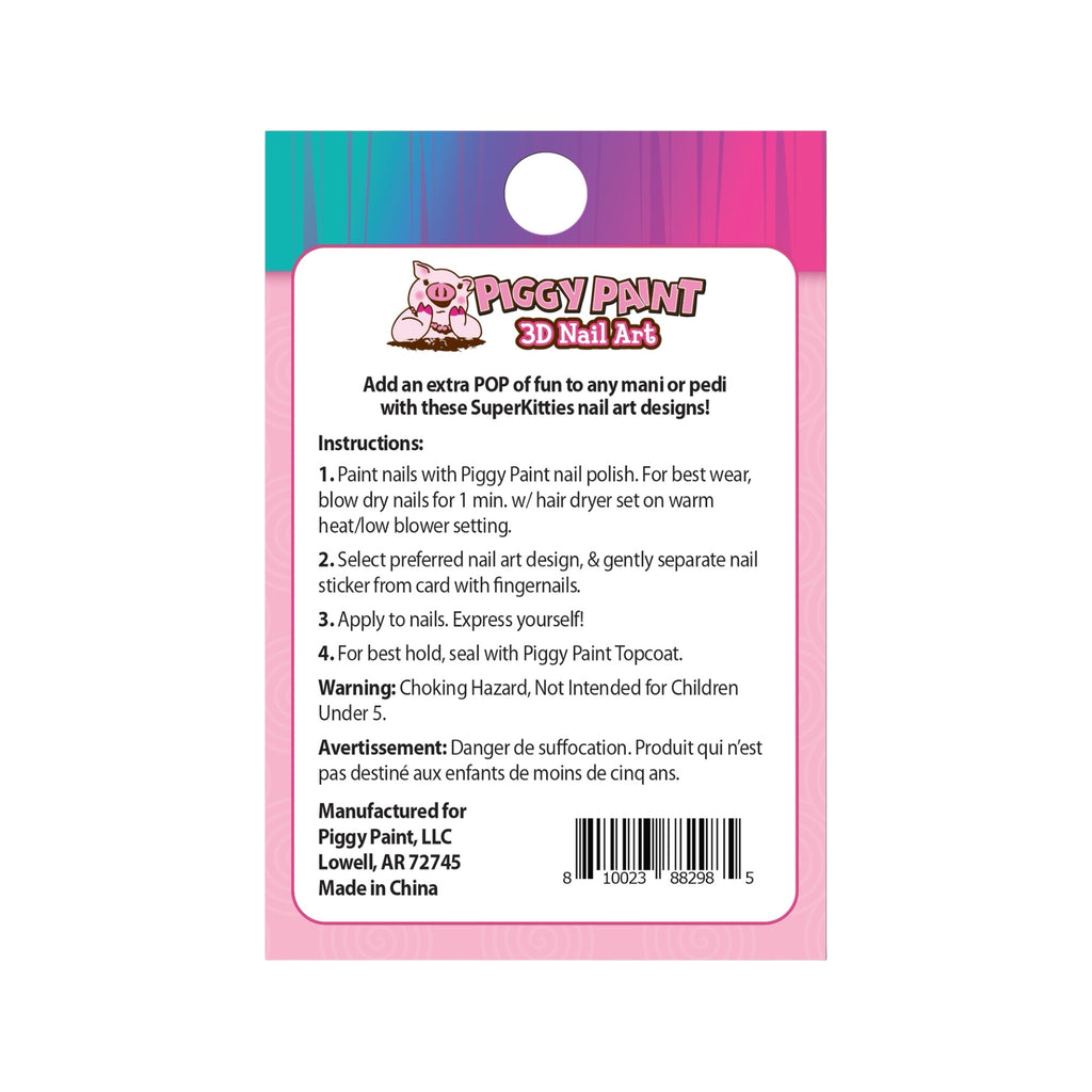 Piggy Paint 3D SuperKitties Nail Stickers – Born Yesterday