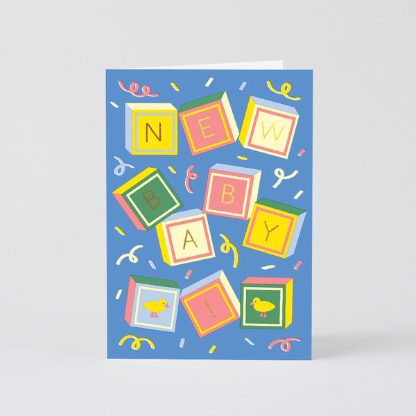 Wrap New Baby! Blocks Baby Card – Born Yesterday