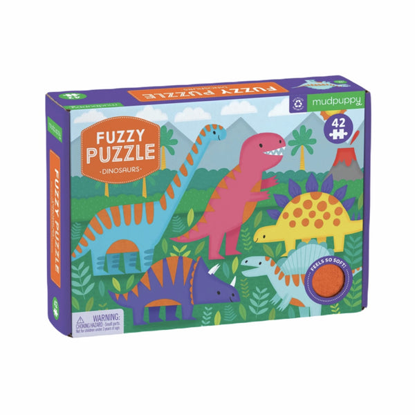 Mudpuppy Dinosaurs Fuzzy Puzzle – Born Yesterday