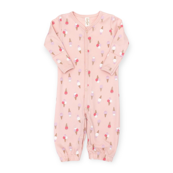 Tun Tun Printed Convertible Gown ~ Pink Ice Cream/Pink – Born Yesterday