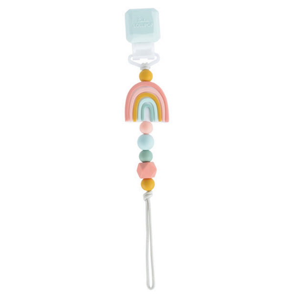 Loulou Lollipop Darling Pacifier Clip ~ Rainbow – Born Yesterday